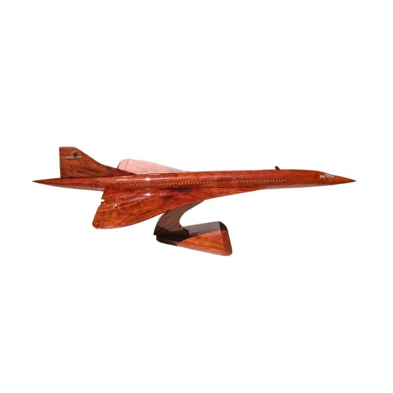 Concorde 55cm - maquette avion en bois précieux - DIRECT ATELIER
