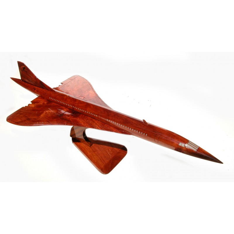 Concorde 55cm - maquette avion en bois précieux - DIRECT ATELIER