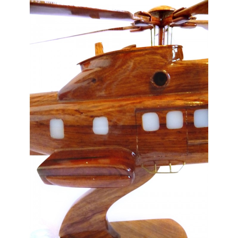 Super-puma as332 - maquette avion en bois précieux - DIRECT ATELIER