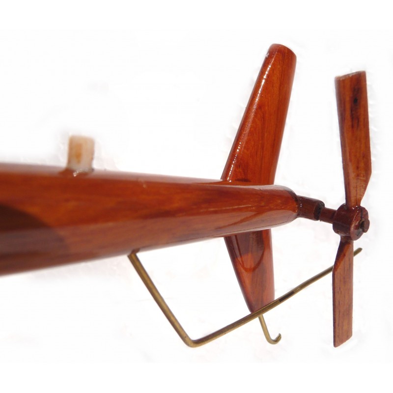 Robinson R-44 - maquette avion en bois précieux - DIRECT ATELIER