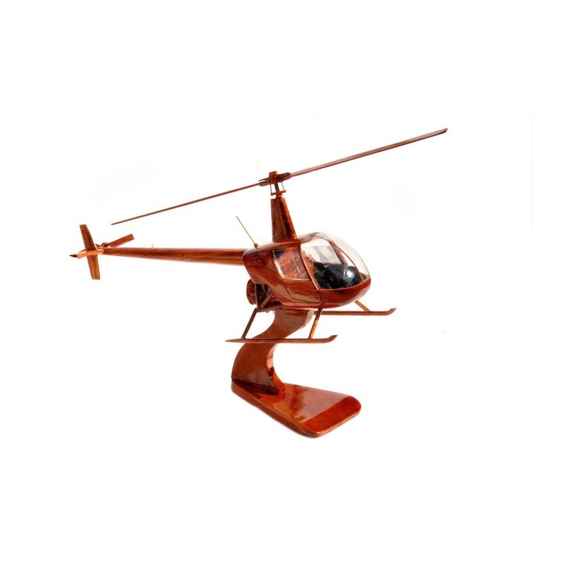 Robinson R-22 - maquette avion en bois précieux - DIRECT ATELIER