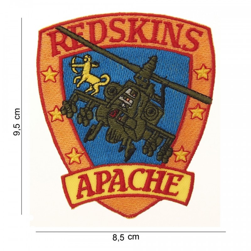 patch Red Skins Apache - cadeaux et objets pour passionné d'aviation