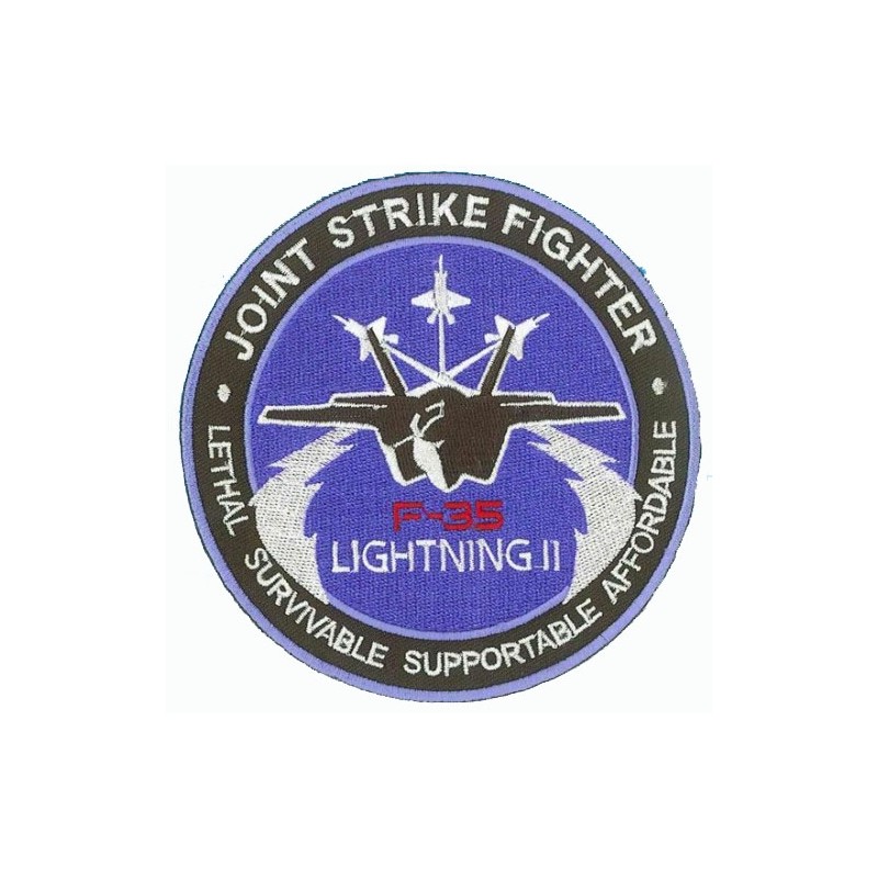 Embroidered patch - Joint Strike Fighter F-35 Lightning II - Patche 10cm