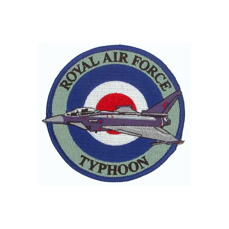 Embroidered patch - Royal Air Force Typhoon. Patche 10cm
