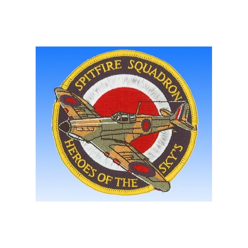 Embroidered patch - Spitfire squadron Heroes of the skyes. Patche 10cm
