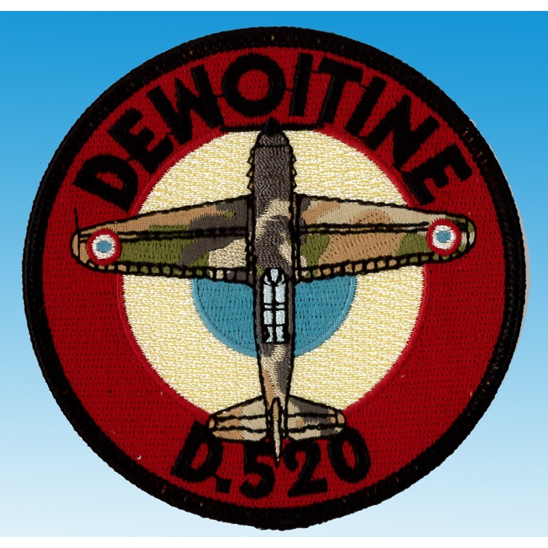 Patch brode - Patch Dewoitine 520 - cadeaux et objets pour passionné d ...