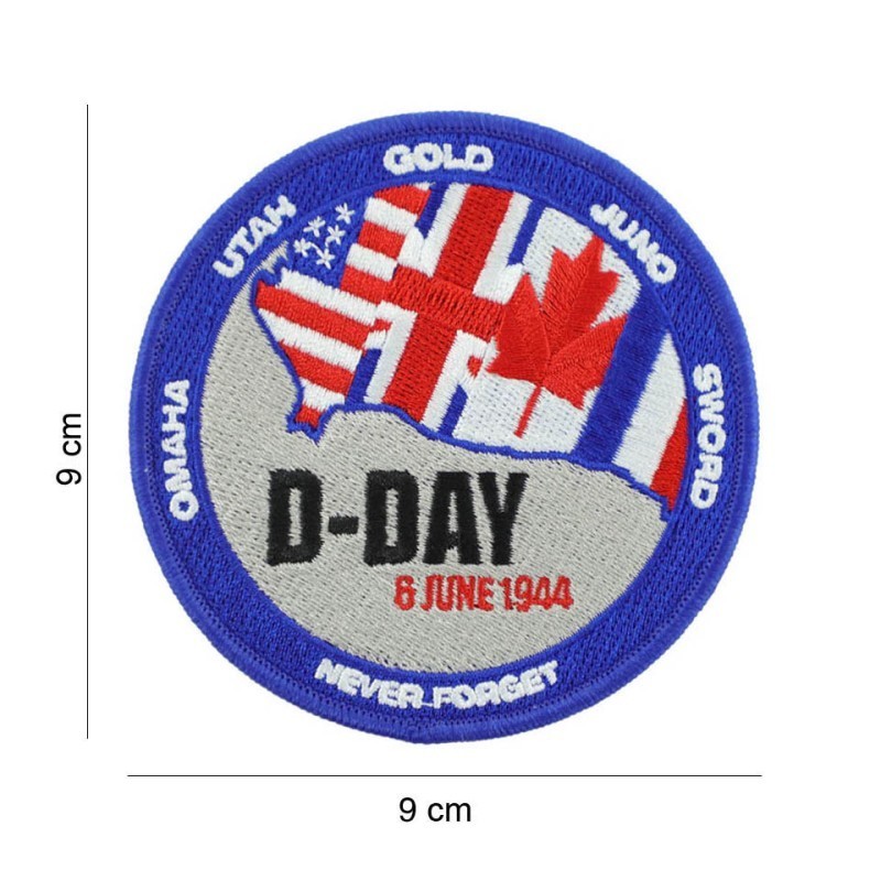 embroidered patch- D-Day Never forget