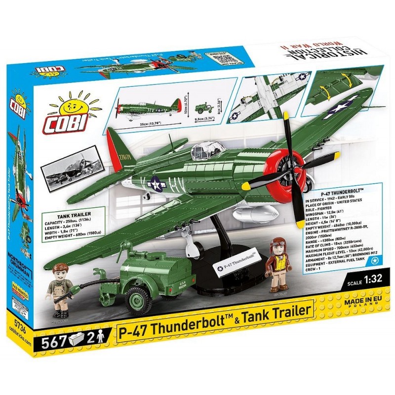 P-47 Thunderbolt et remorque-citerne – Cobi 5736
