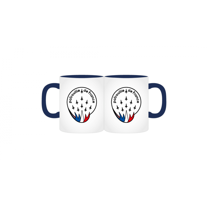 Mug Patrouille De France Logo Quadri Blanc